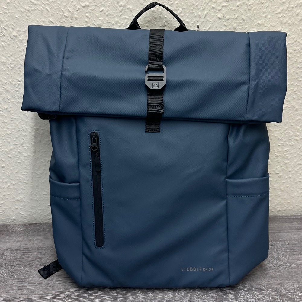 Pre-owned STUBBLE & CO ROLL-TOP BACKPACK - TASMAN BLUE - Own4Less